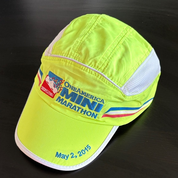 Accessories | Oneamerica Mini Marathon Indy 50 Neon Yellow Cap Velcro ...